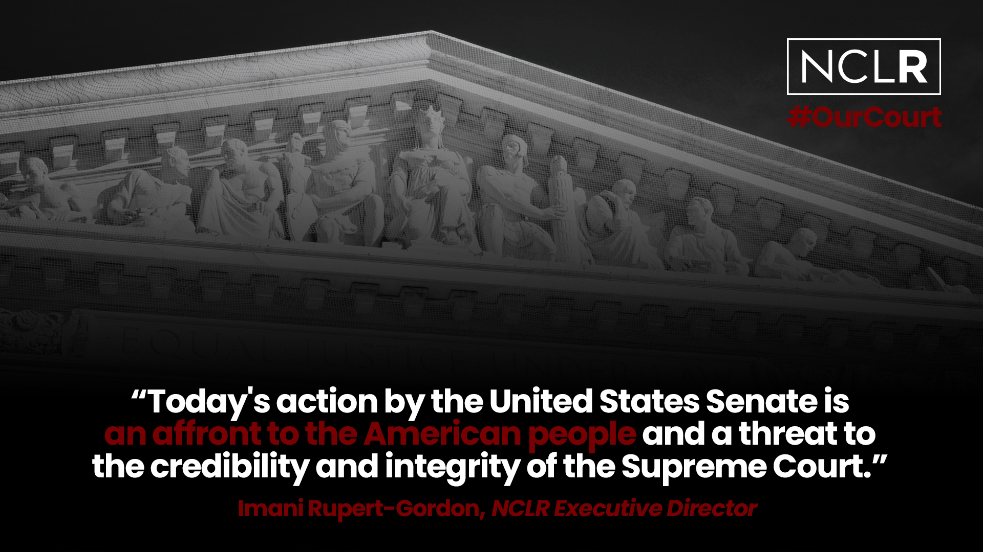 NCLR Statement on Rushed Confirmation of Justice Amy Coney Barrett to U ... NCLR Statement on Rushed Confirmation of Justice Amy Coney Barrett to U ...