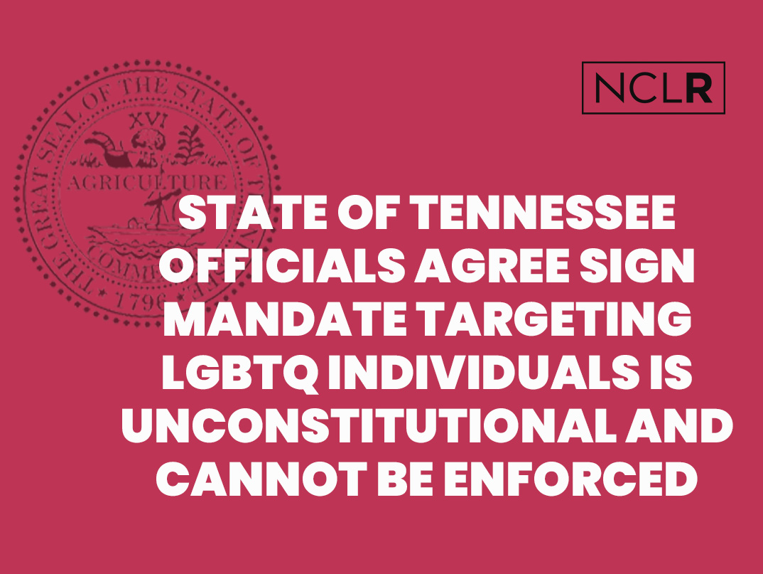State of Tennessee Officials Agree Sign Mandate Targeting LGBT ...
